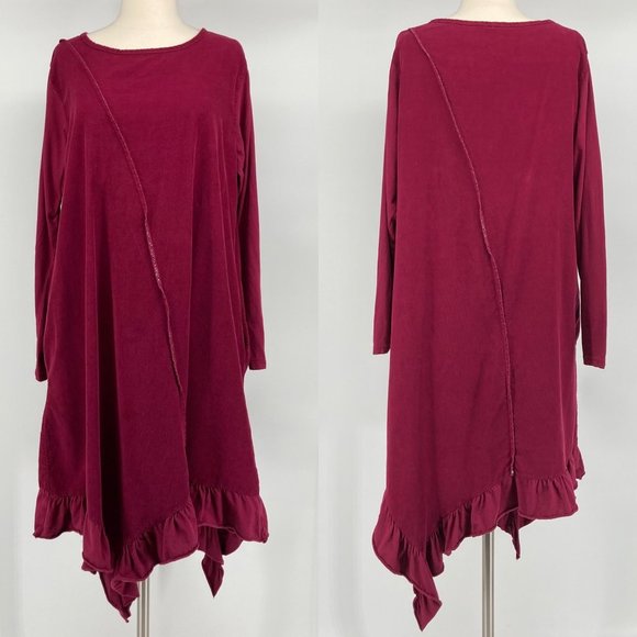 Vasana | Dresses | Vasna L Red Corduroy Shift Dress With Pockets | Poshmark